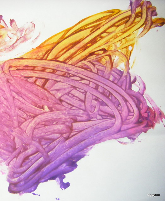 Tippytoe Crafts: Textured Finger Painting