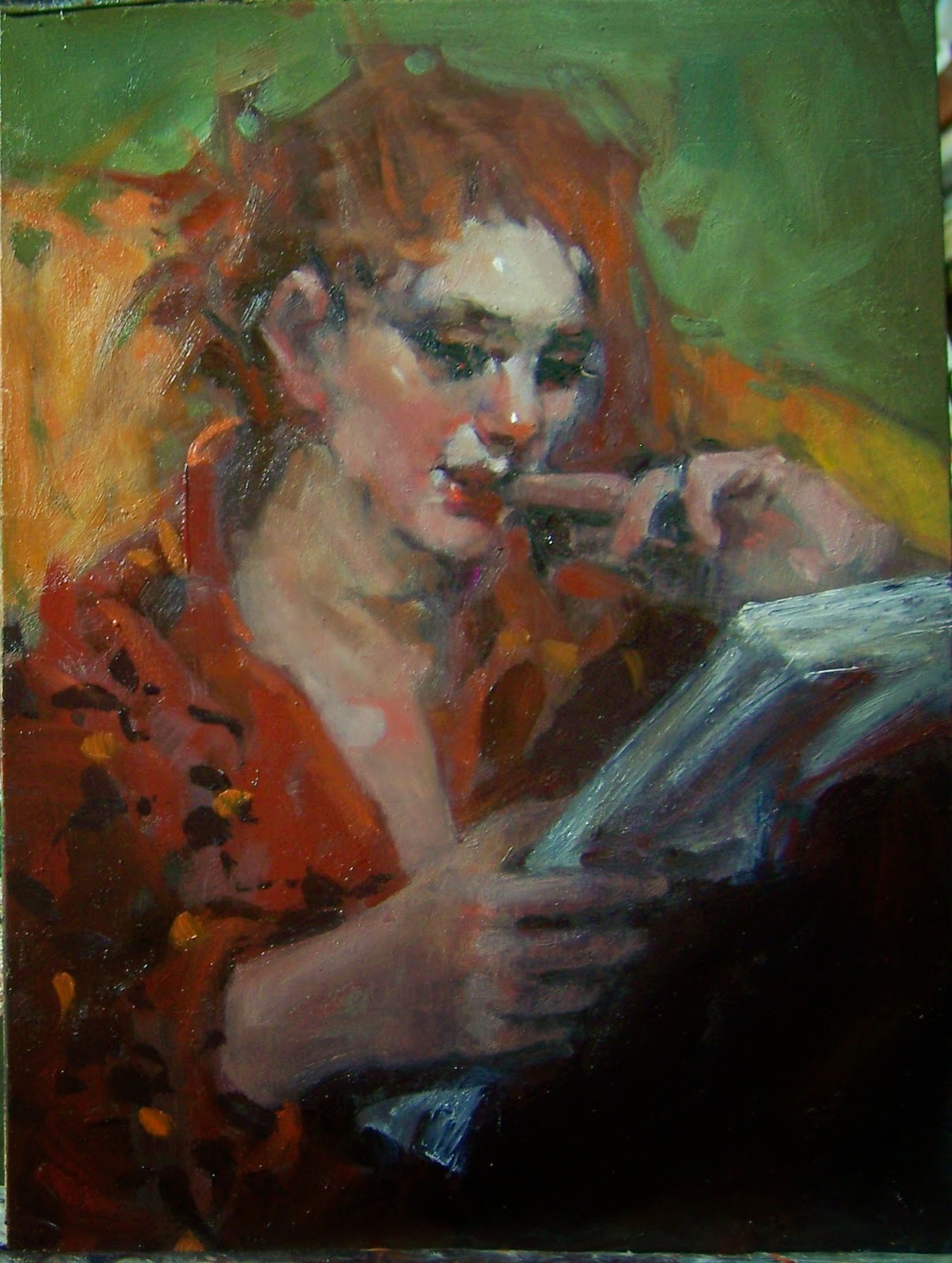 Kim Roberti Art Gallery: "Cliffhanger" Kim Roberti's 6"x8" original oil ...