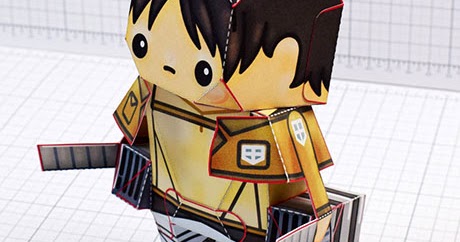 Attack On Titan: Eren Yeager Paper Toy | Paperized Crafts