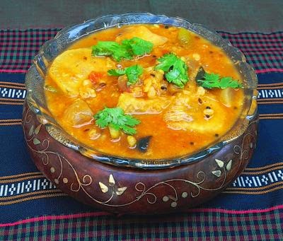Mullangi Sambar (Radish Sambar) - Bhojana Recipes