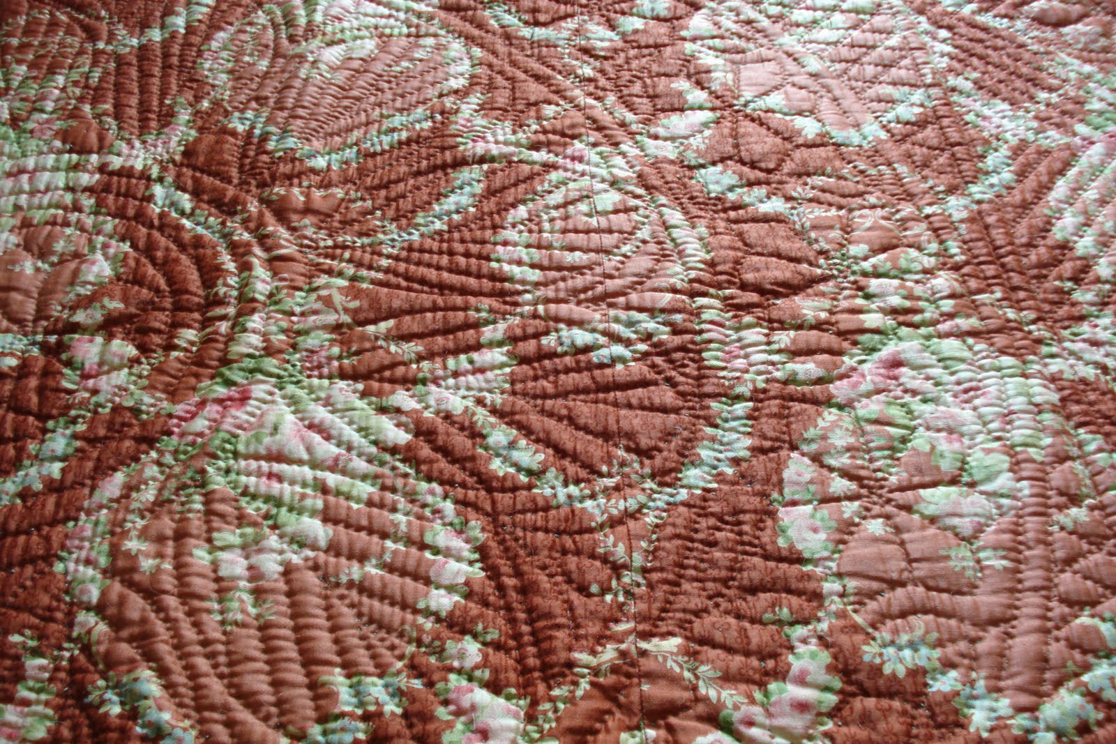 Welsh Quilts: Green and Russet Welsh Quilt