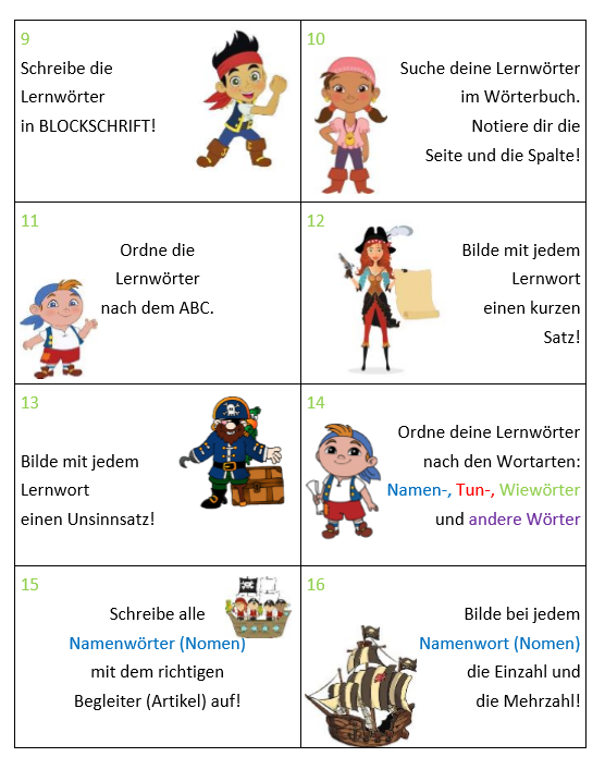 Familienklasse - Piratenklasse: Deutsch