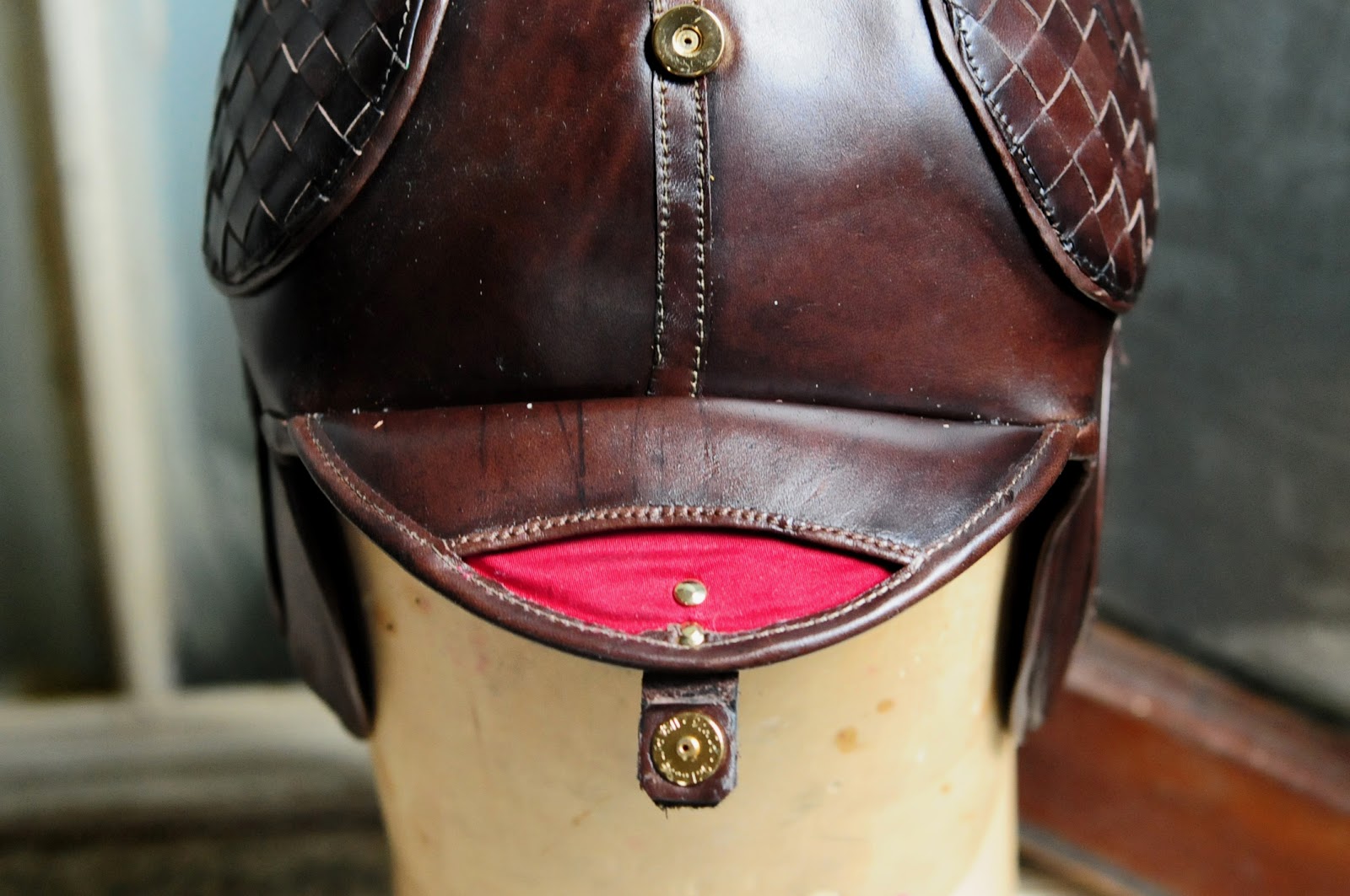 OPHILYA.: Handmade Woven Leather Helmet