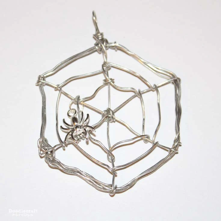 Wire Wrapped Spider Web Necklace!