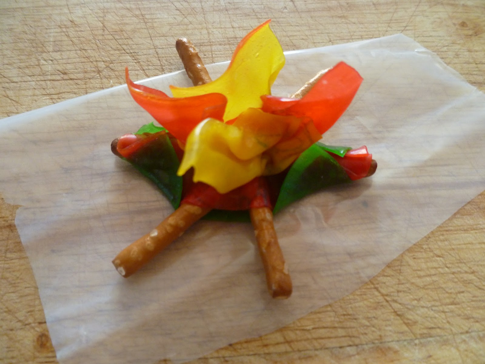 Something Good Recipes: Pretzel and Fruit Roll-Up Campfire