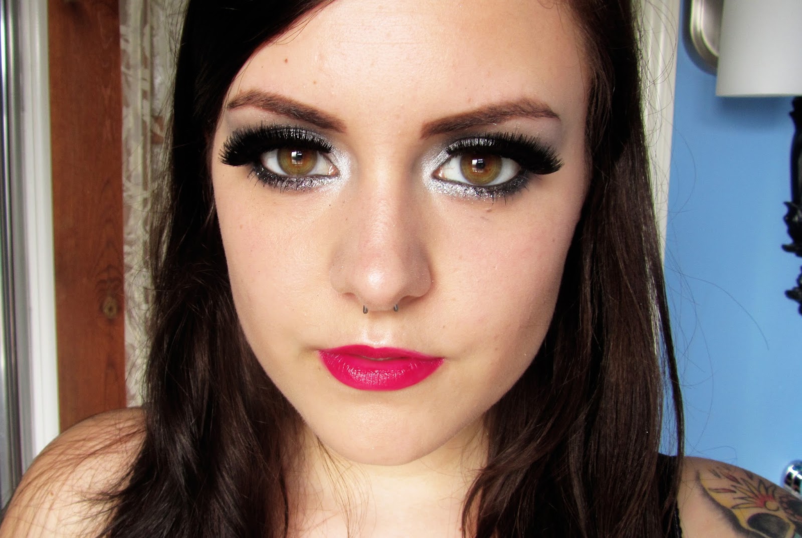 Kittenmoustache Tutorial Silver Smokey Eye