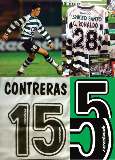 Football teams shirt and kits fan: Font Sporting Lisbon 2002/03 kits