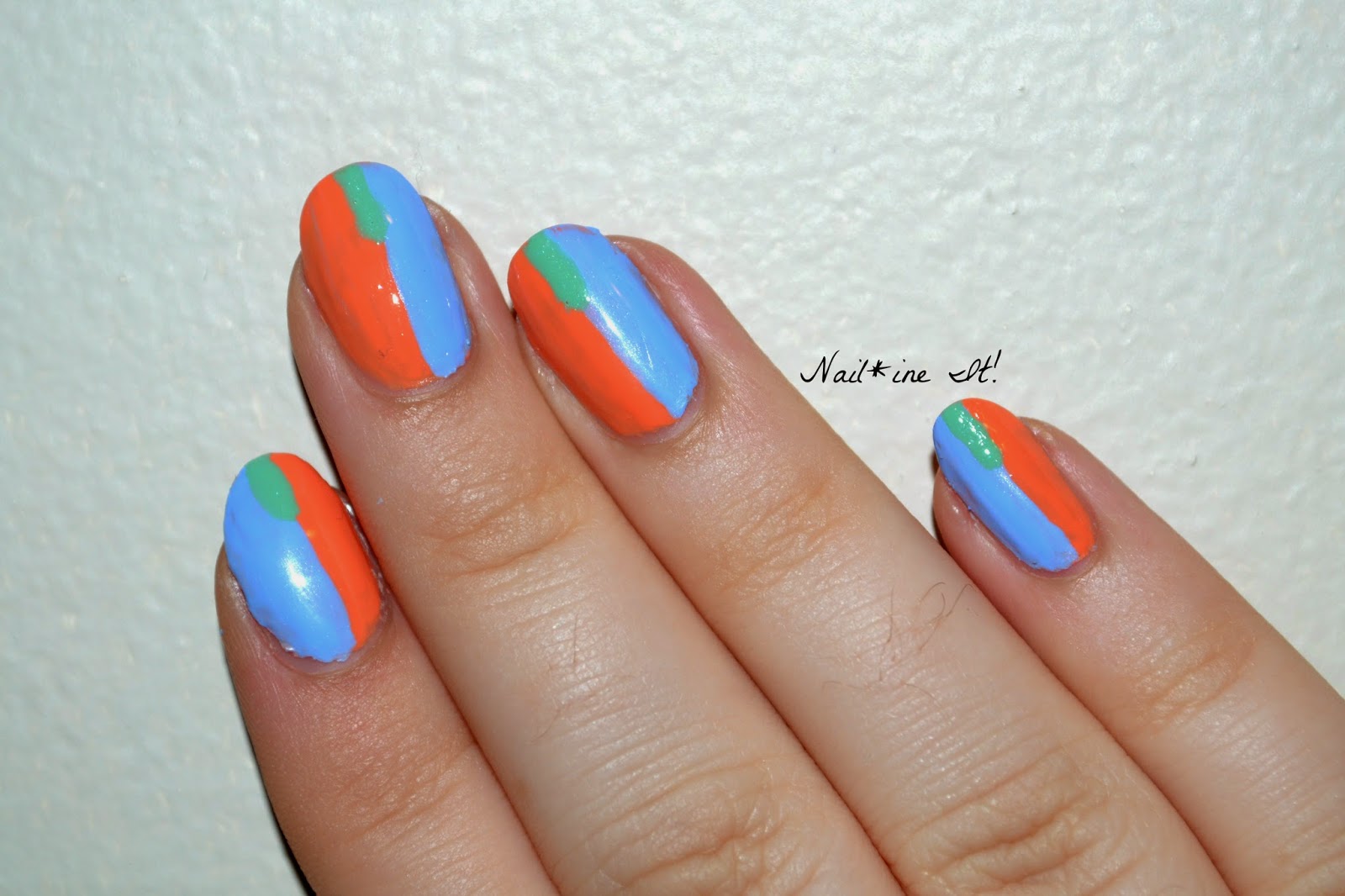 Nail*ine It!: JulieG Cruise Collection Gemetric Colorblock Nails
