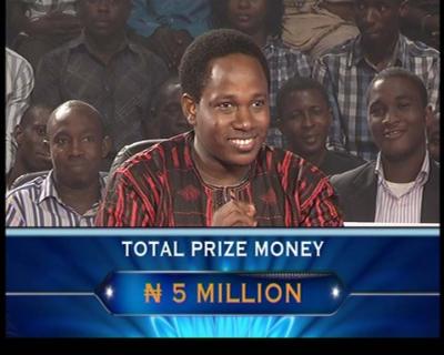 Banker wins N5million on Who Wants To Be A Millionaire