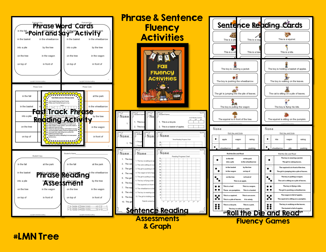 LMN Tree: Building Fluency with Fall Fluency Activities