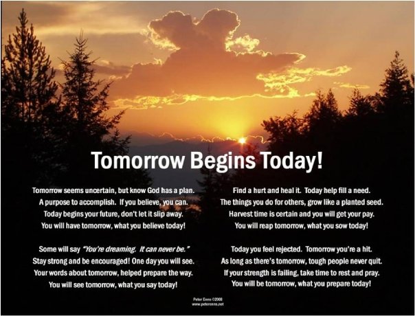 kc bob: Tomorrow Begins Today!