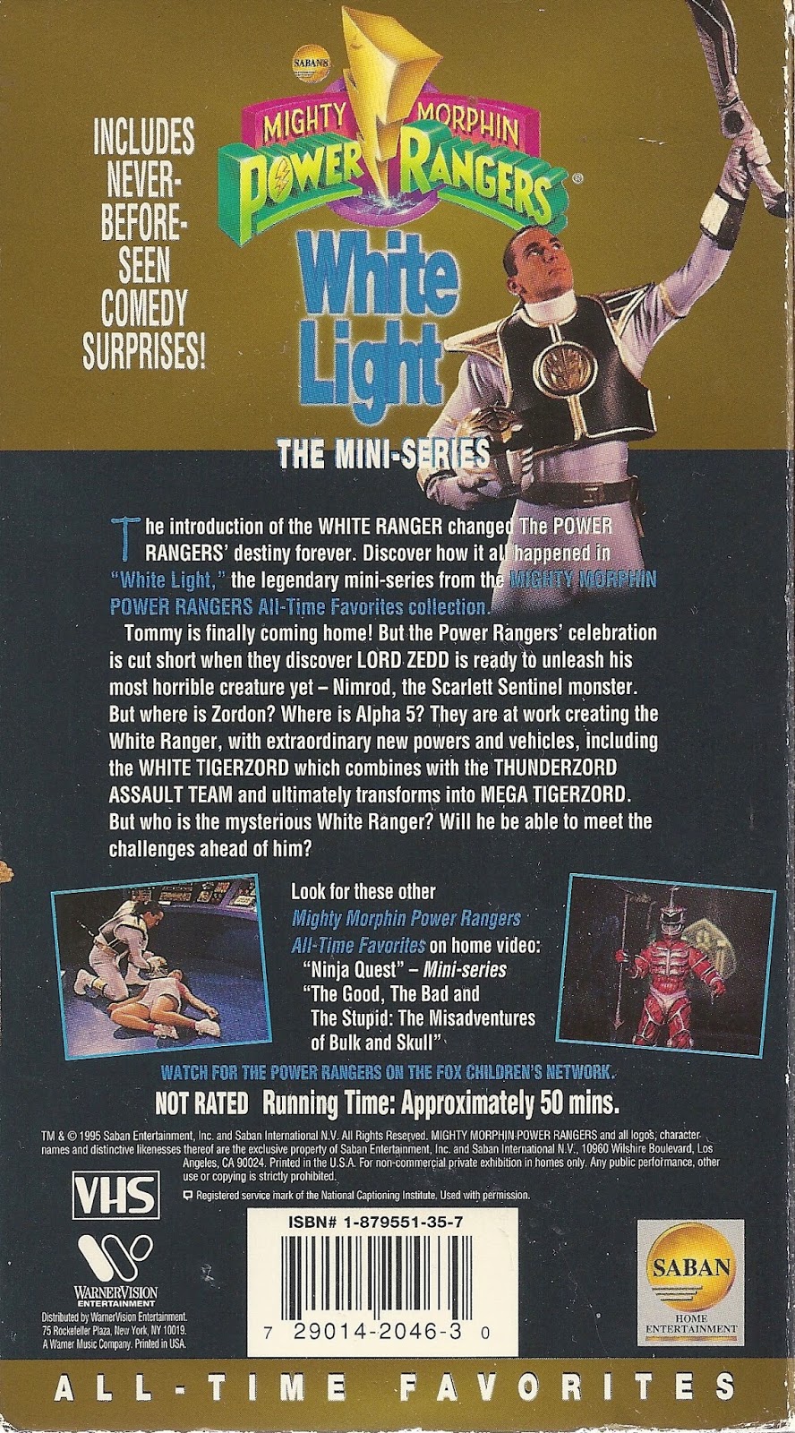 Power Rangers Media Info Archive: MMPR: All Time Favorites - White ...