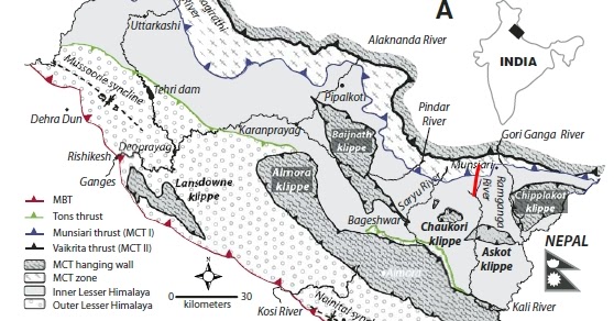 Rapid Uplift: Interactive Geologic Map And Cross Section Of Kumaon ...
