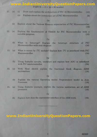 EE6008 Microcontroller Based System Design Nov Dec 2016 Question Paper ...