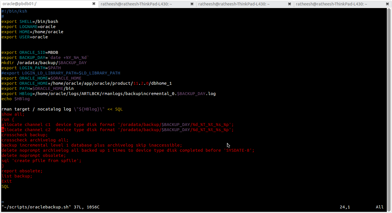Unixchips Oracle Rman Backup Script