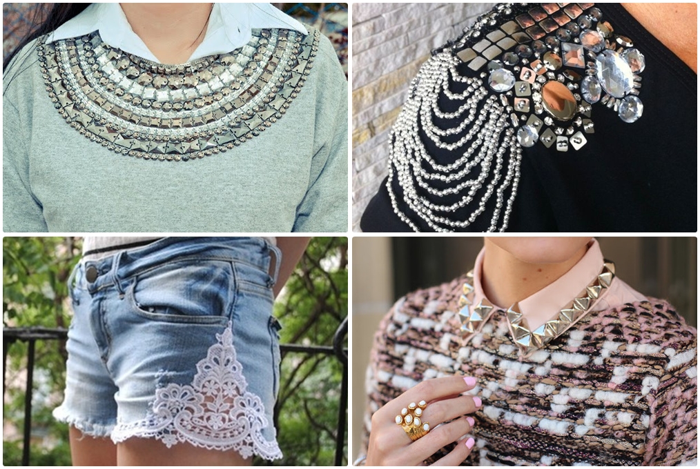 Ideias de customização de roupas.