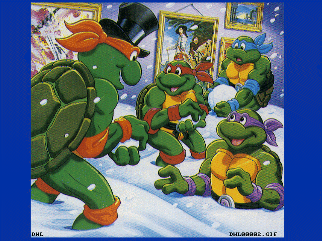 Teenage Mutant Ninja Turtles in the snow