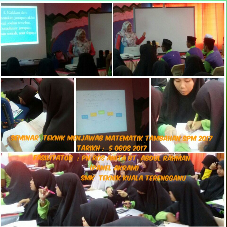 LAMAN UTAMA SMAM: Seminar Teknik Menjawab Matematik Tambahan SPM (PANEL ...