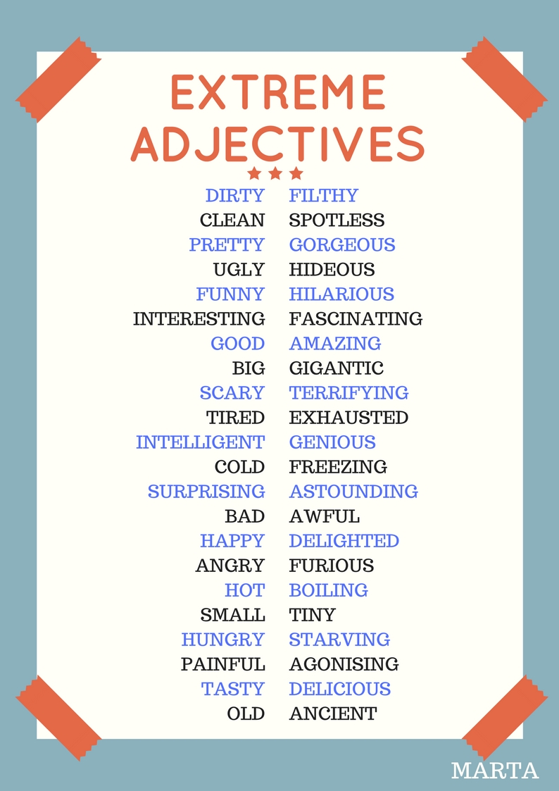 FONTARRON 6th grade: EXTREME ADJECTIVES