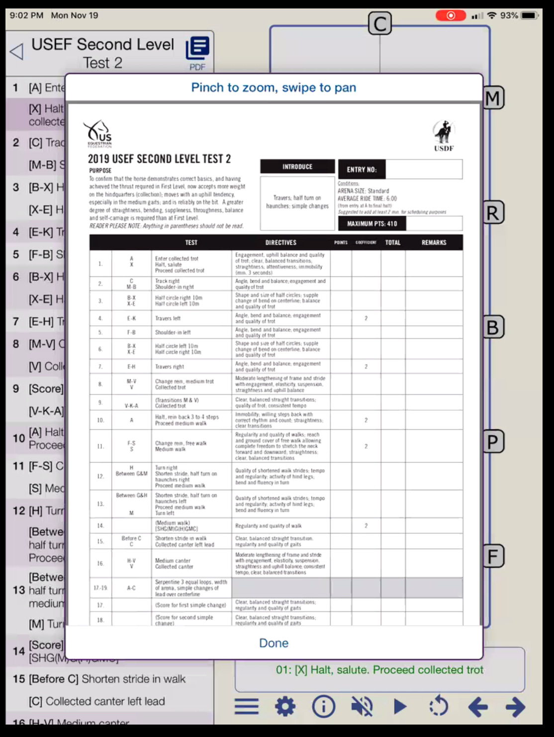 Cob Jockey: Product Review: 2019 TestPro USDF Dressage Test App