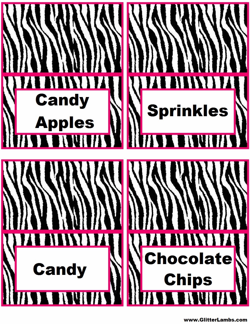 Gorgeous Zebra Party Free Printable Kit. - Oh My Fiesta! in english