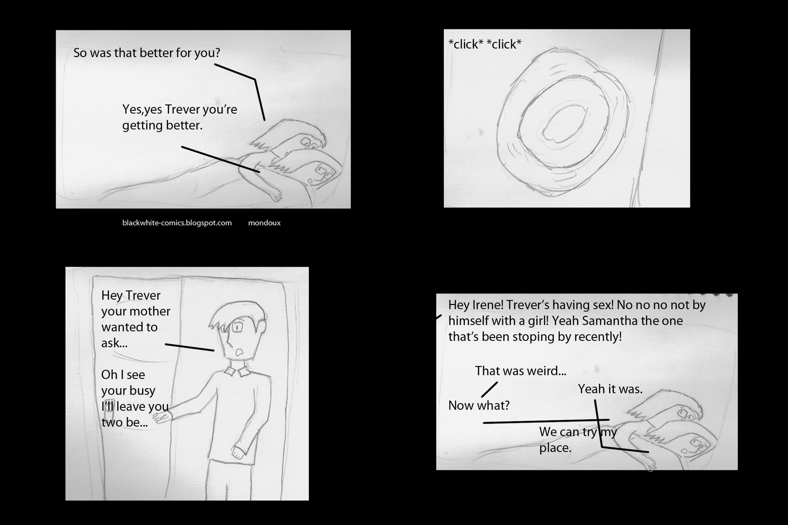 BlackWhite Comics: BWC Interuptions +Alex art