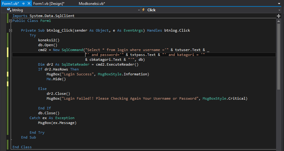 Berbagi Ilmu VB.Net: Belajar Membuat Login Multi User