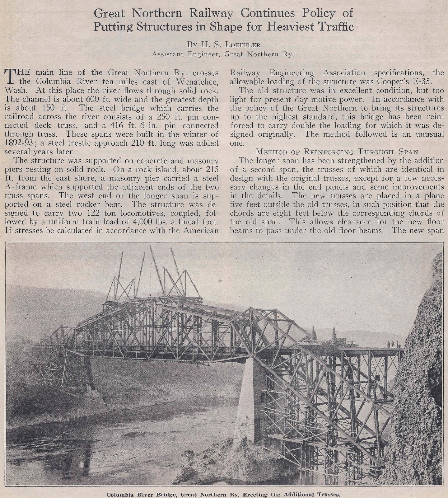 Big Bend Railroad History: Bridge Reinforcing Under Difficulties