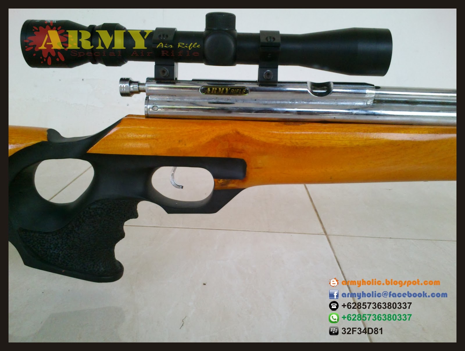 MODEL SENAPAN ANGIN: SENAPAN ANGIN GEJLUK ARMY CUSTOM CROM