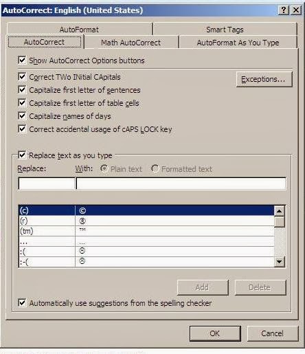 Auto Correct pada Word 2007 / 2010 | bambu media