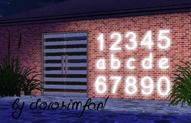 Sims Marktplatz: {S3} Housenumbers & Letters