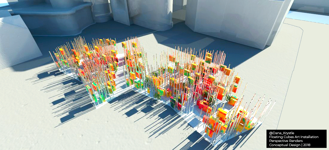 Floating Cubes Art Installation | Concept Project | Dana Krystle's ...