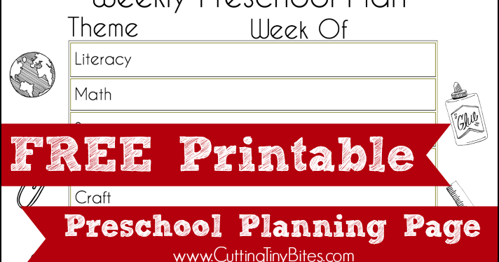 FREE Printable Preschool Planning Page | What Can We Do With Paper And Glue