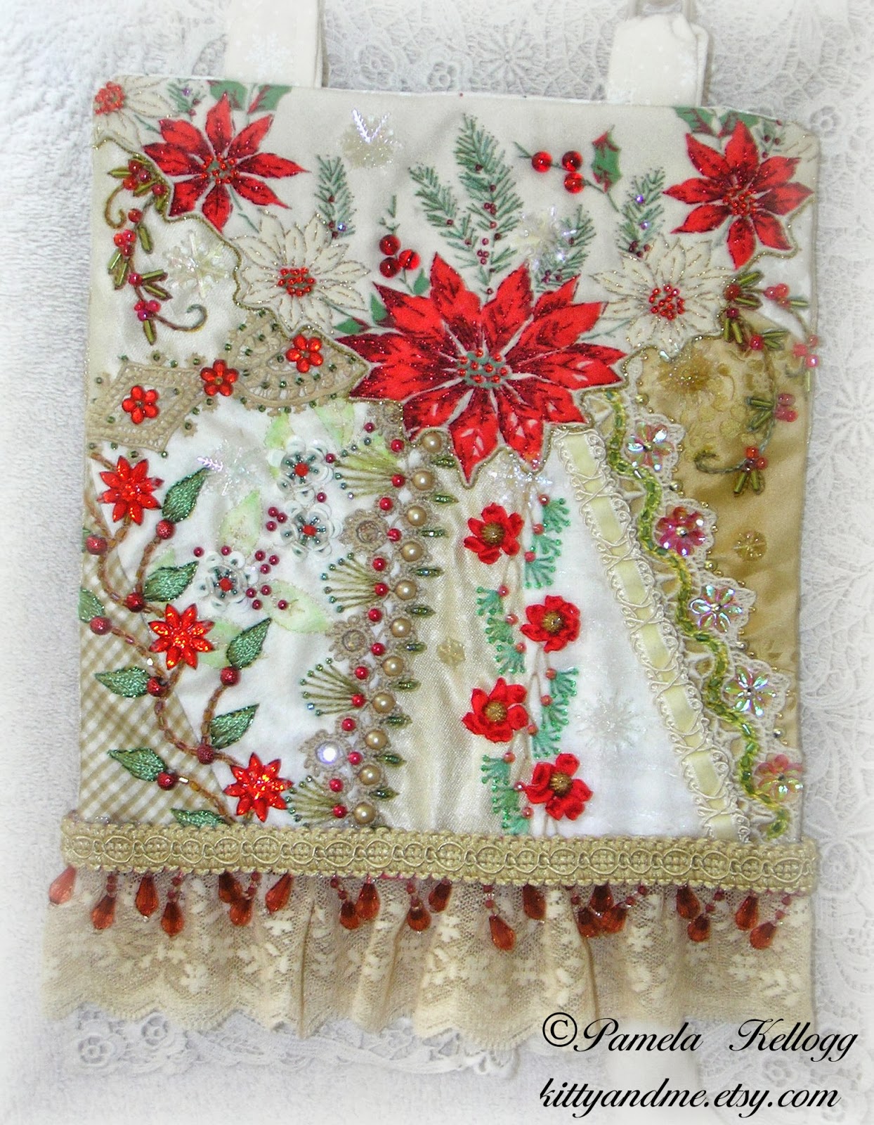 Kitty And Me Designs: Crazy Quilt Christmas Purse