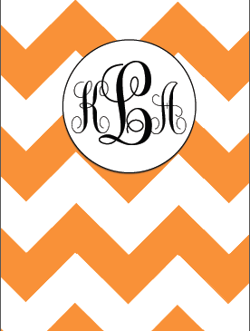Kraftie Katie: DIY Monogram Chevron Binder Covers