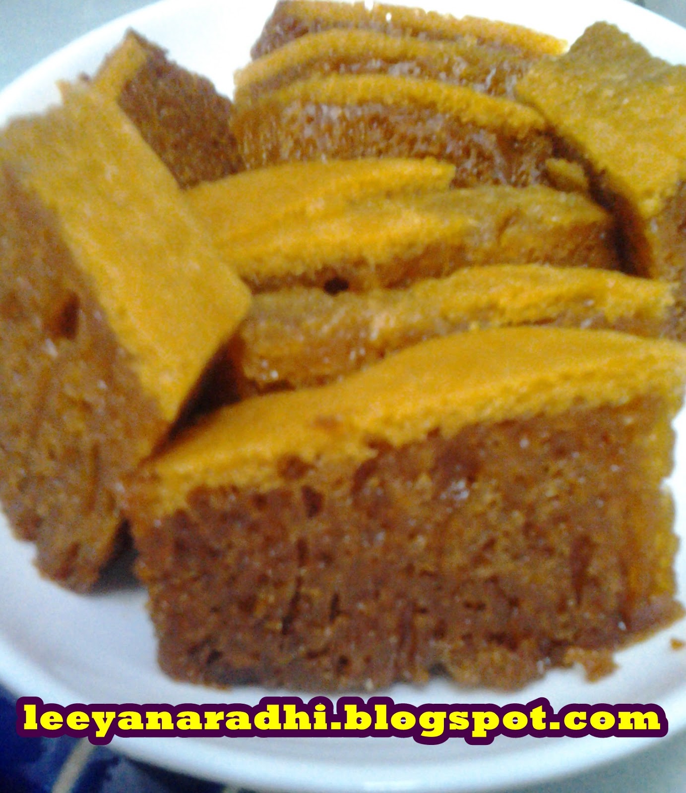 :::leeyanaradhi:::: Resepi Kek Gula Hangus Kukus