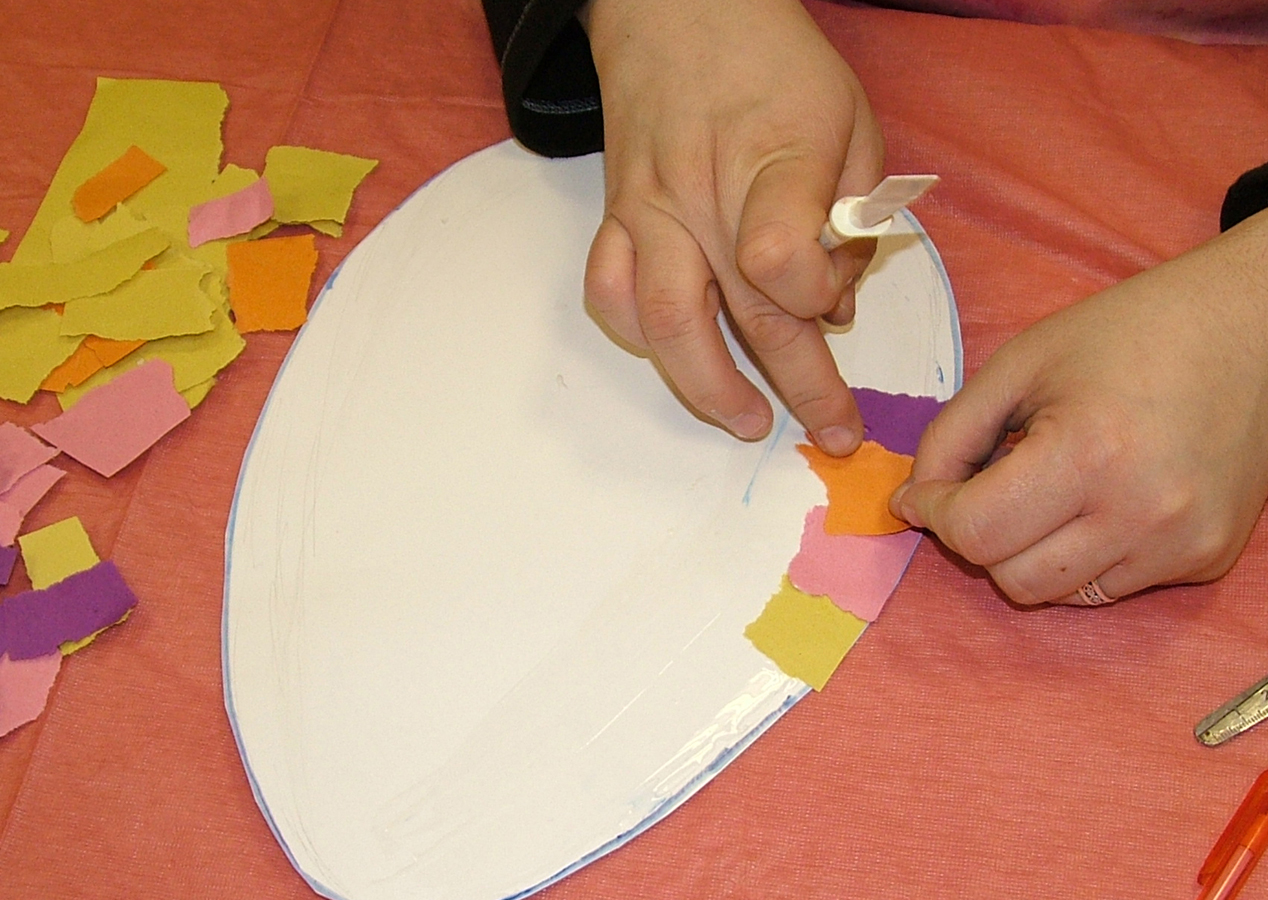 JolieArt: Art & Craft Tutorial for Kids - Mosaic Paper Collage Easter Egg