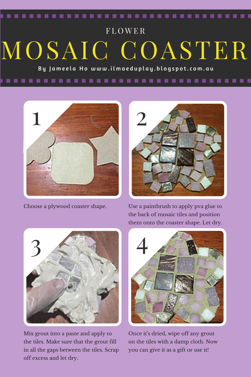 ILMA Education: How to Make a Mosaic Flower Coaster