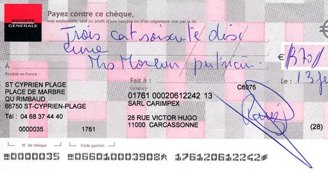 Comment Remplir cheque societe generale ~ comment remplir