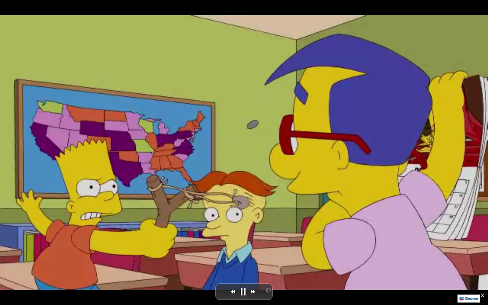 Blue Sky GIS: Maps in comics: USA map in The Simpsons