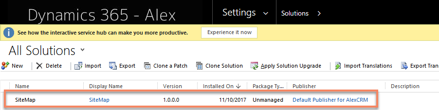 Dynamics 365 - CRM: Dynamics 365 - Site Map Editor