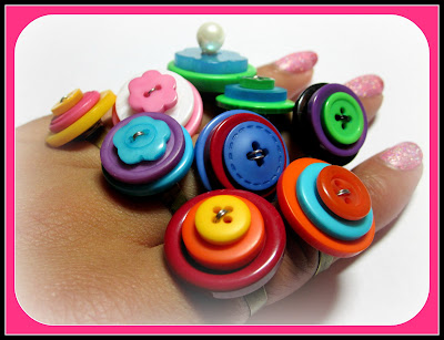 February Jones: Stacked Button Rings (with tutorial!)
