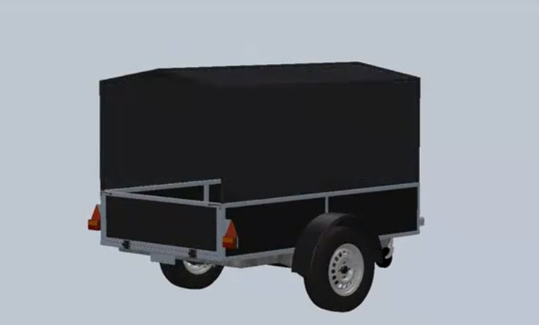 SolidWorks 2011 : Create 3D Model trailer 1 Axle Assembly Animation and ...
