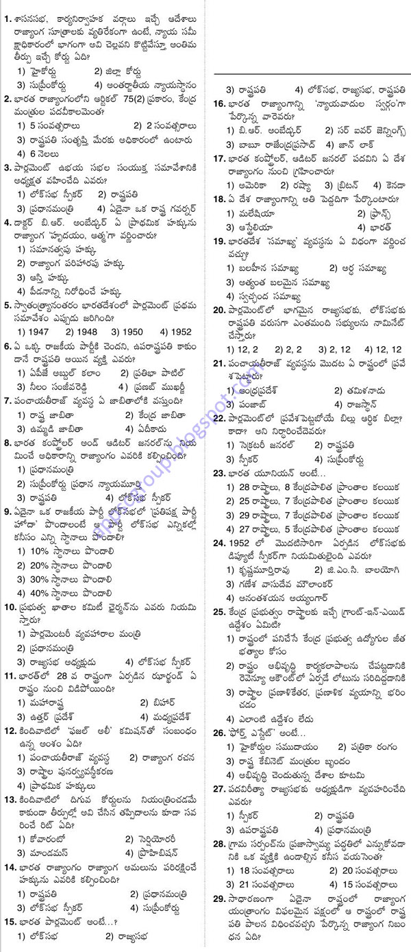 Part-13: 30+ Indian Polity Bits for APPSC TSPSC Exams(TM) |APPSC ...