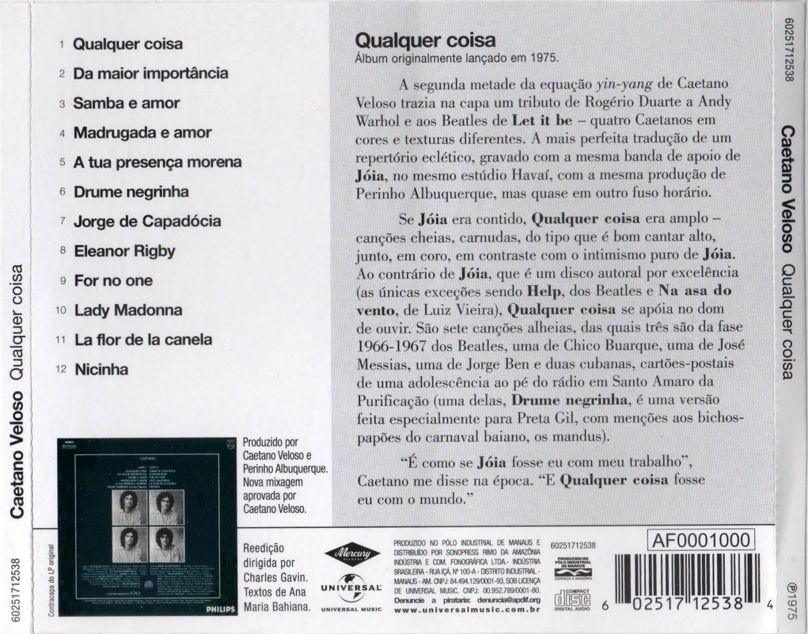 Caetano Completo: 1975 - Qualquer Coisa