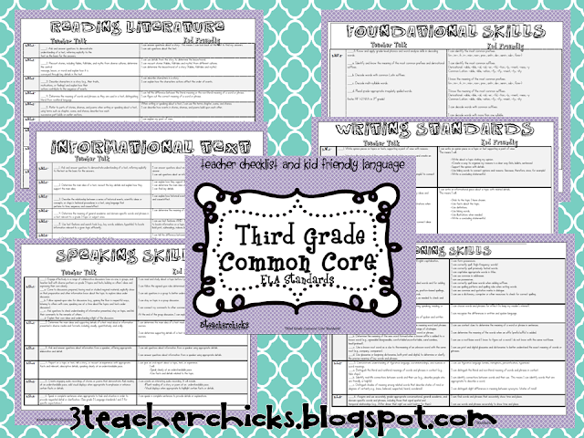 3 Teacher Chicks: Common Core Checklist