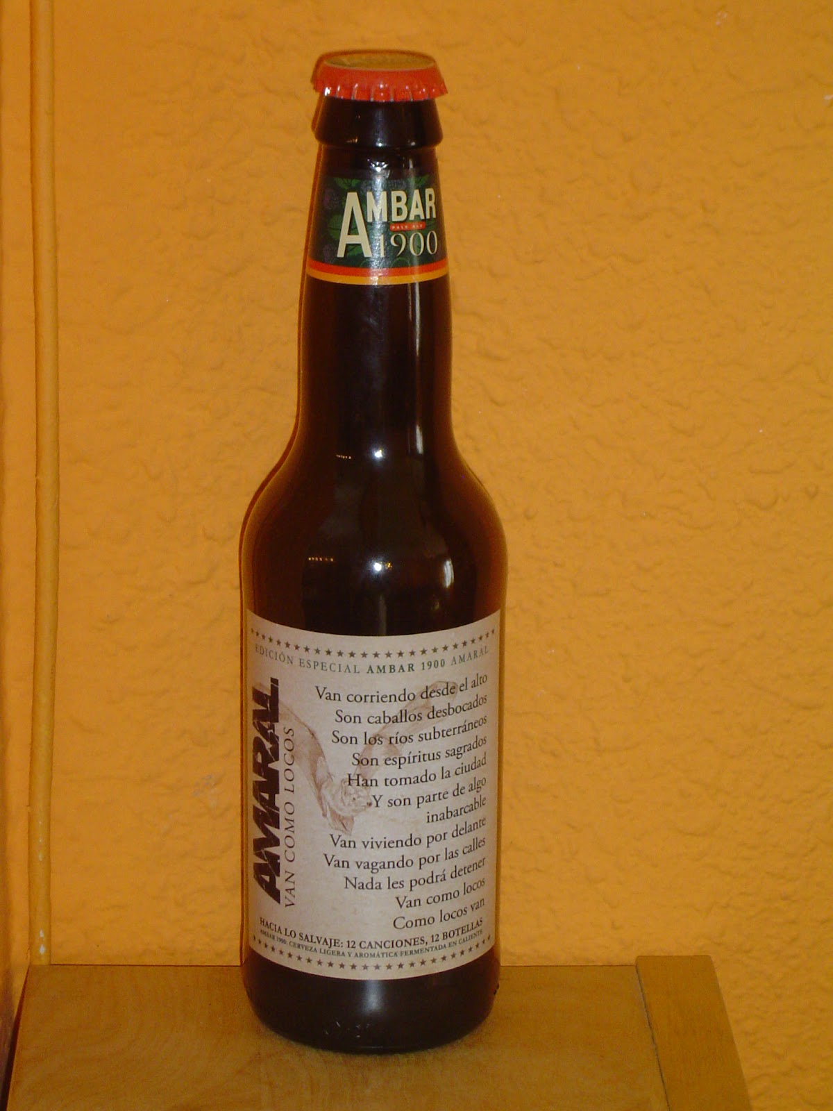 Coleccionando cervezas: Ambar 1900 Edicion Especial Amaral "Van como locos"