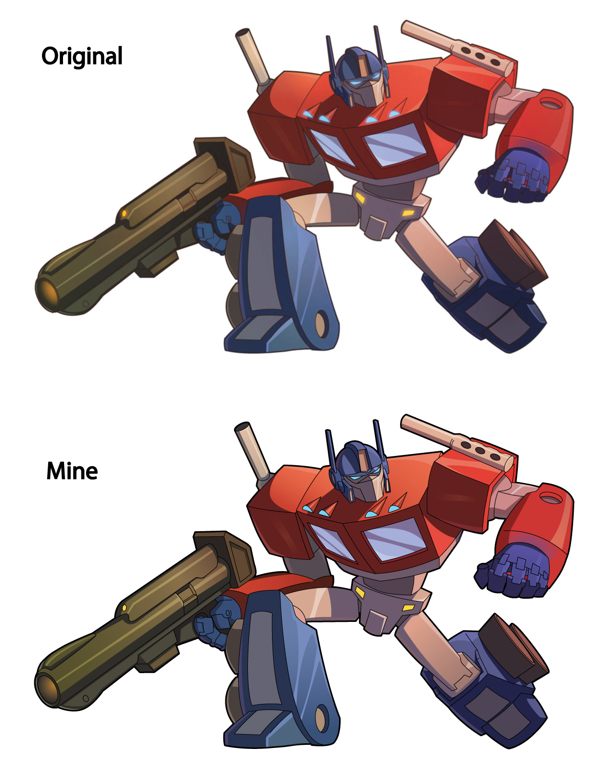 Josh Horsley's Graphical Meanderings: Optimus Prime vector assignment