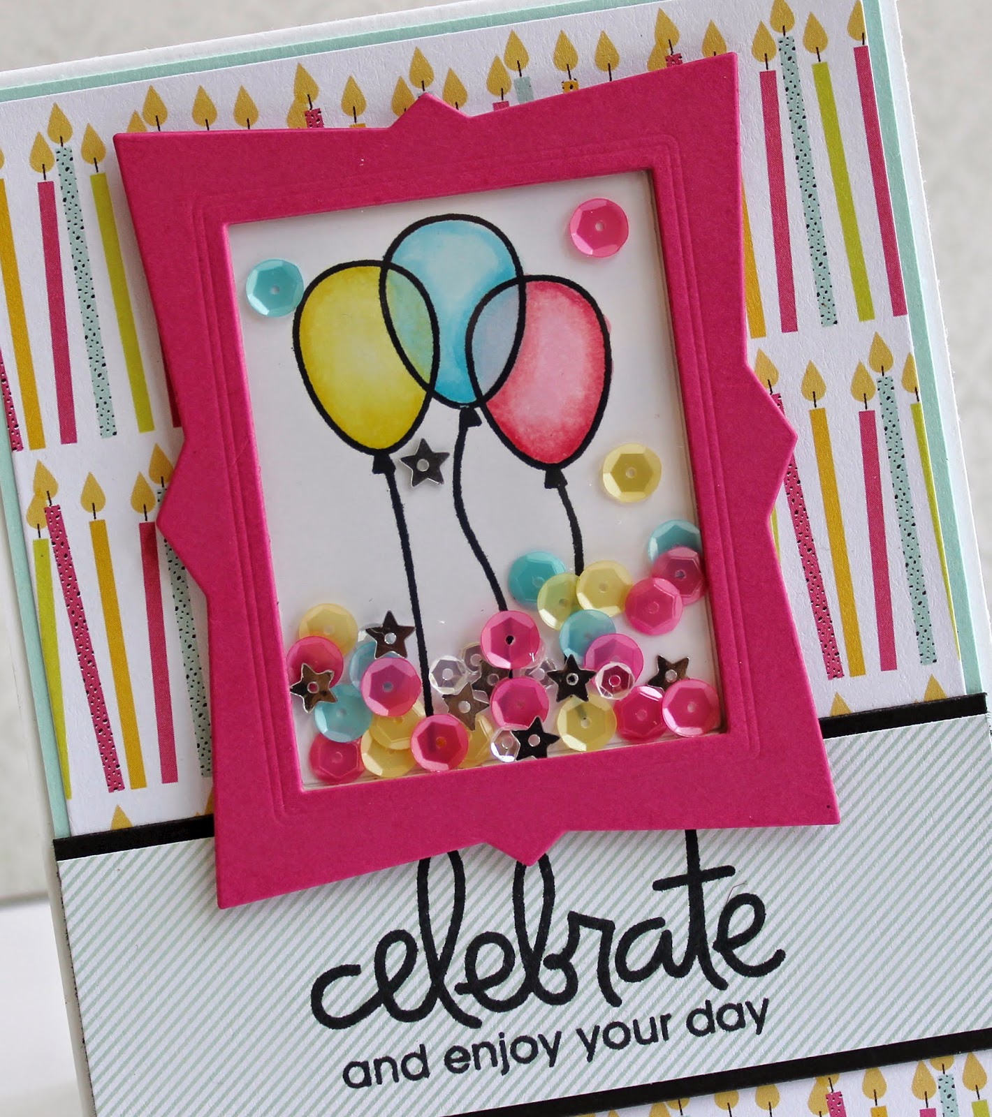A Paper Melody: Birthday Bash Shaker Card