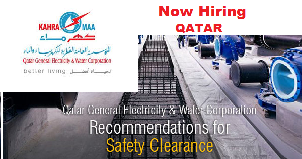 KAHRAMAA QATAR GENERAL ELECTRICITY & WATER CORPORATION JOB OPENINGS QATAR